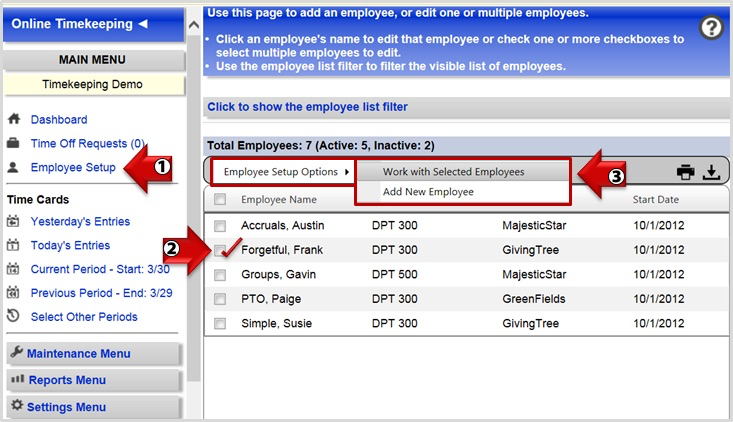 Updating Employee Records in TimeWorks Plus & WorkforceHub Advanced
